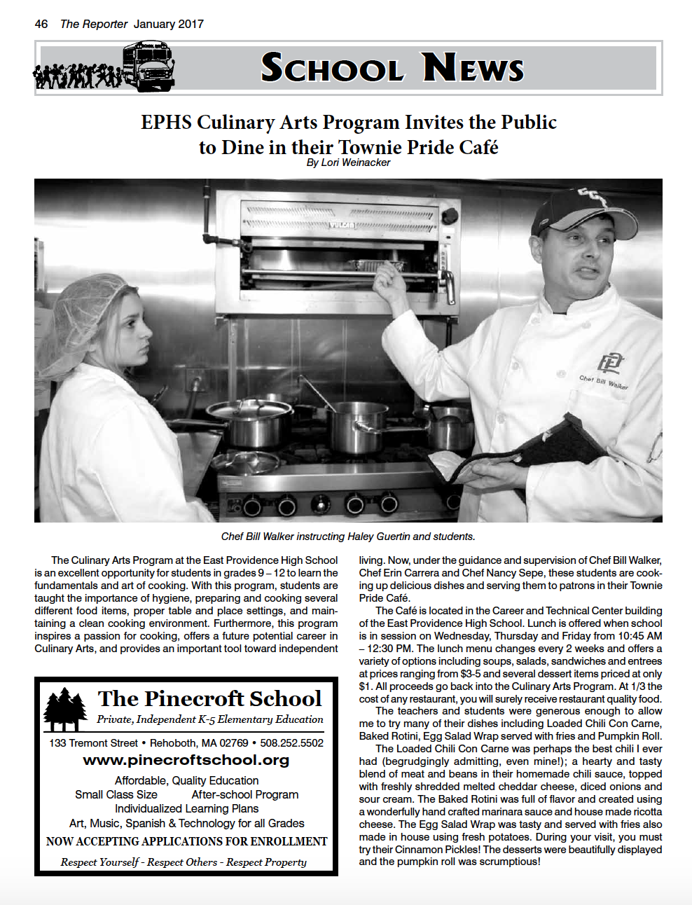 Culinary Arts | East Providence High School – Career and Technical Center